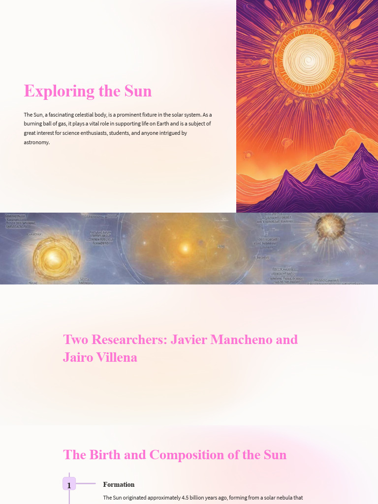 Exploring The Sun Jairo Villena 8c Science | Download Free PDF | Sun ...