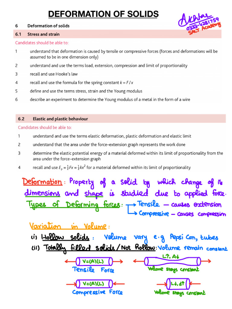 Deformation of Solids 24 | PDF | Deformation (Engineering) | Stress (Mechanics)