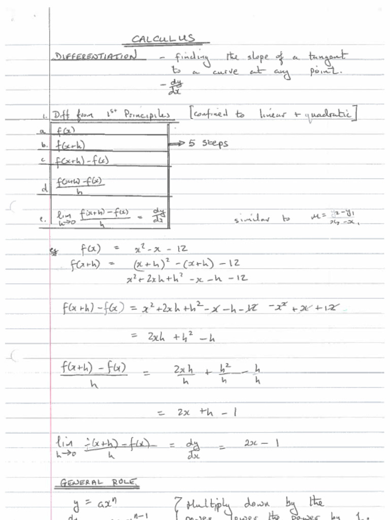 CALCULUS Notes | PDF