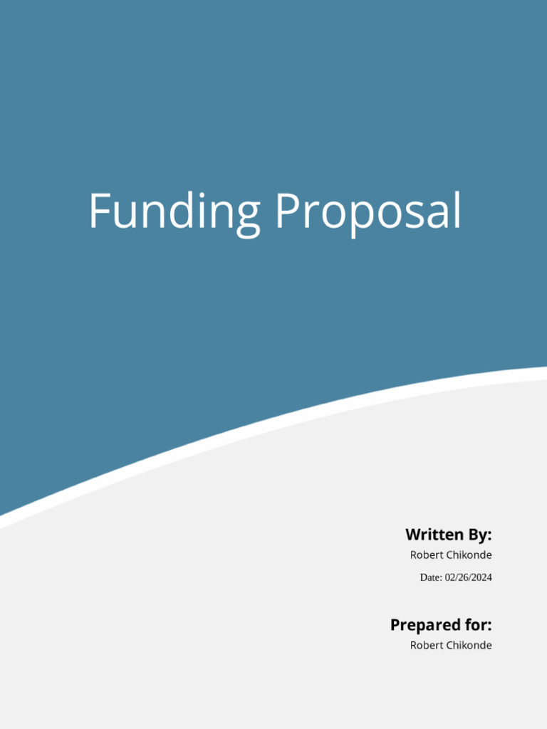 Funding Proposal Template 2024-02-26 | PDF