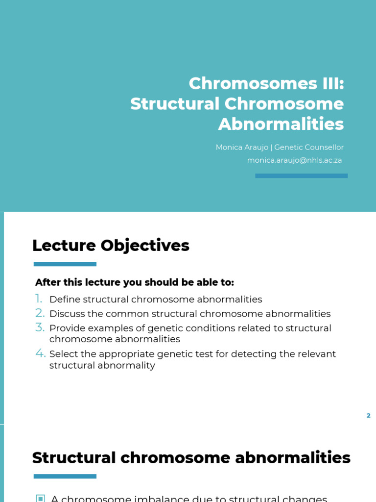 Structural Chromosome Abnormalities | PDF | Deletion (Genetics ...