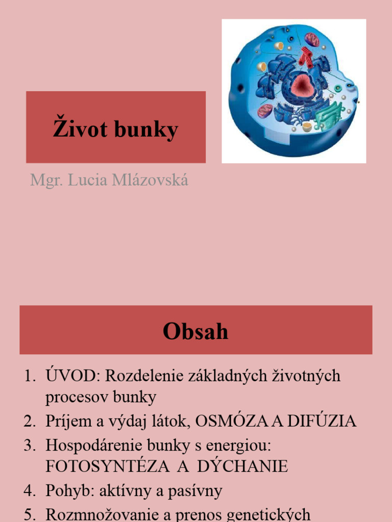 Život bunky | PDF