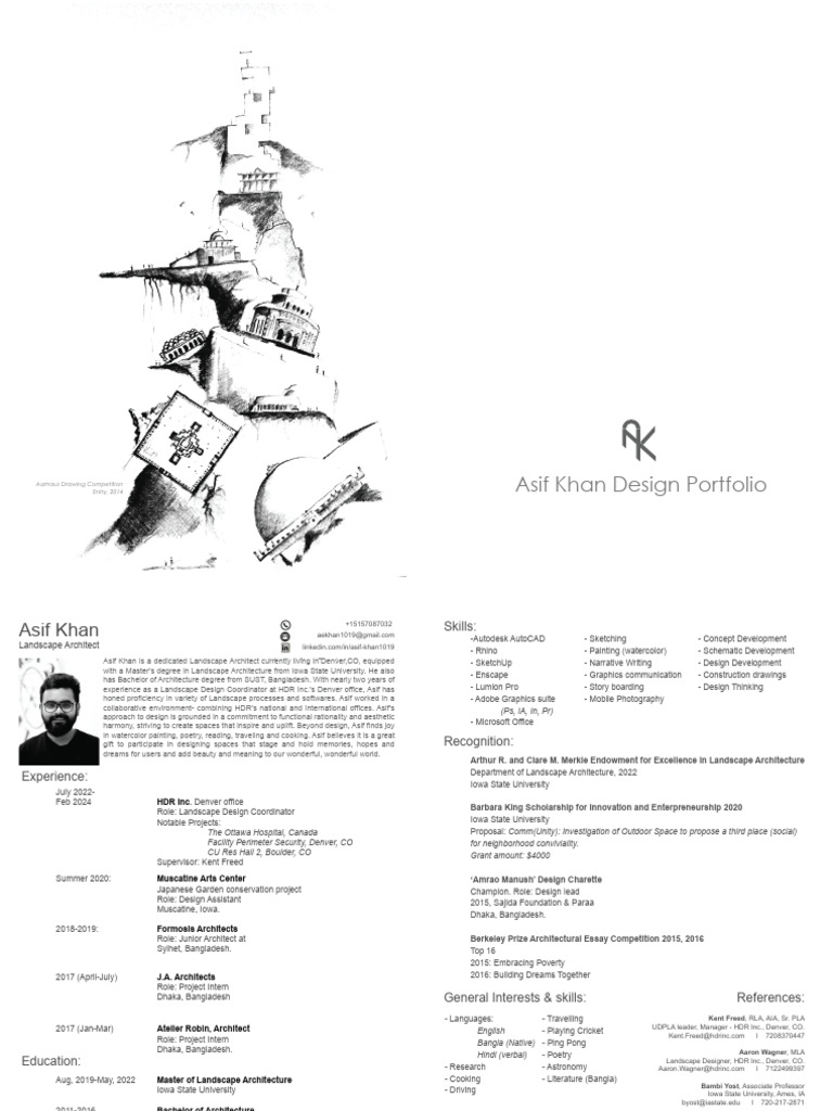 ASIF KHAN-DESIGN PORTFOLIO 2024 Full | PDF | Design | Landscape