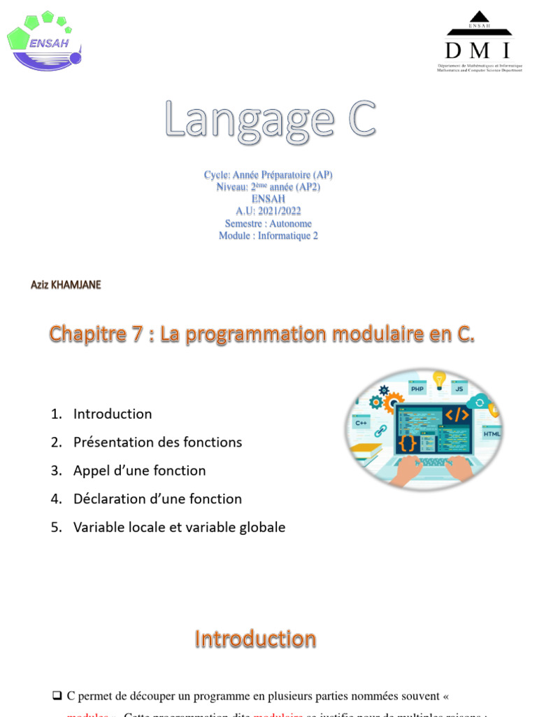 7-Les Fonctions | PDF | Programme informatique | Programmation