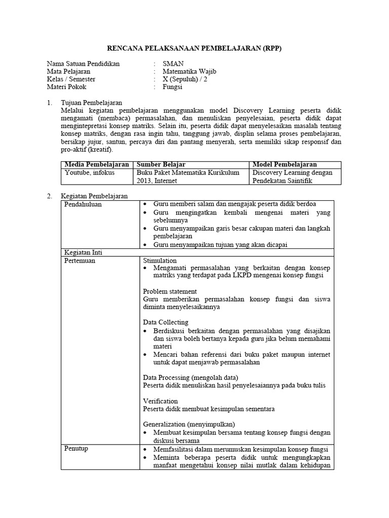 RPP 1 Akreditasi | PDF