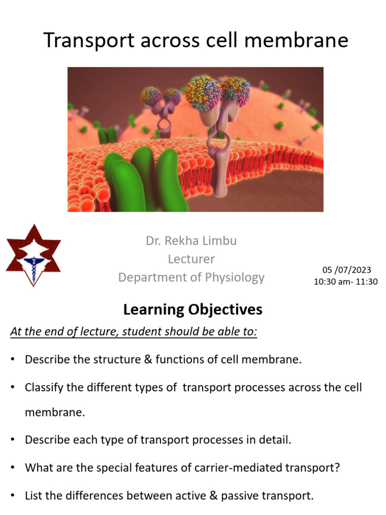 Transport Across Cell Membrane | Download Free PDF | Cell Membrane ...