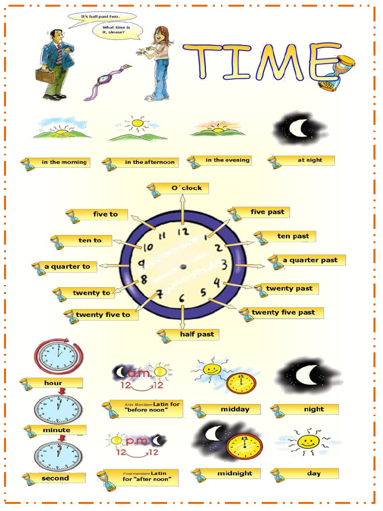 Time-Telling and Daily Routines Worksheet | PDF