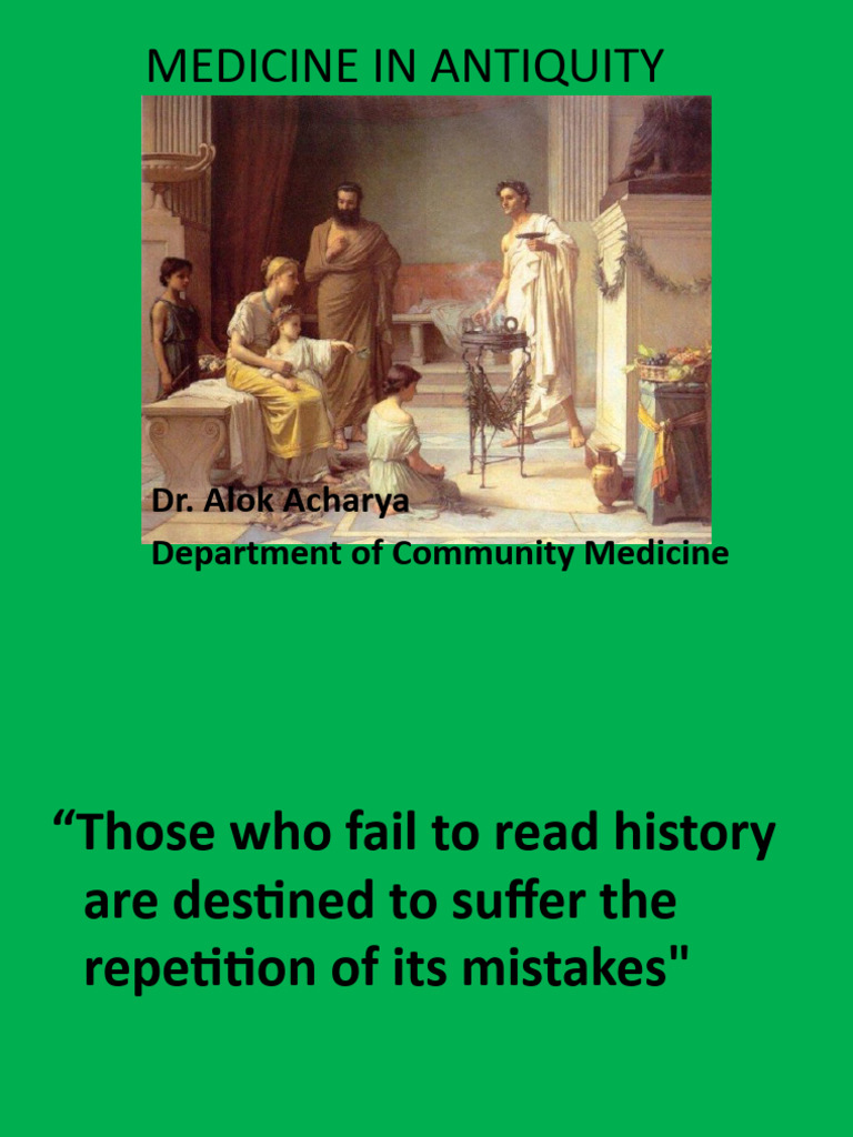 Ancient Medicine: A Historical Overview | PDF | Ayurveda | Medicine