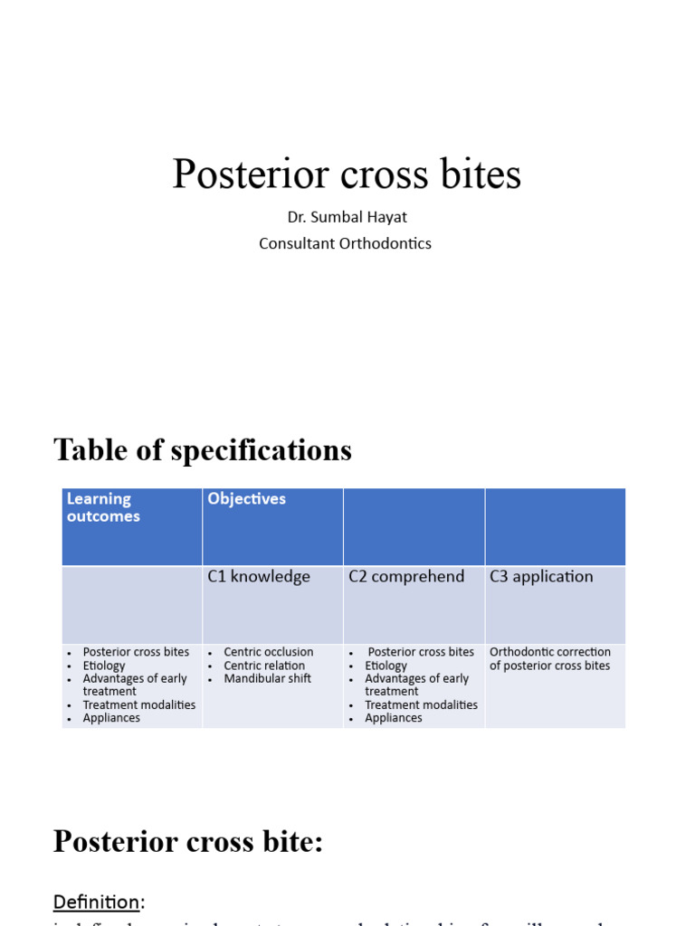 Orthodontic Treatment for Posterior Crossbites | PDF | Dentistry ...