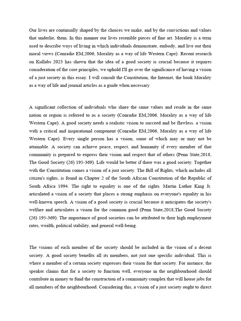 Our Lives Are Continually Shaped by The Choices We Make | PDF | Society ...