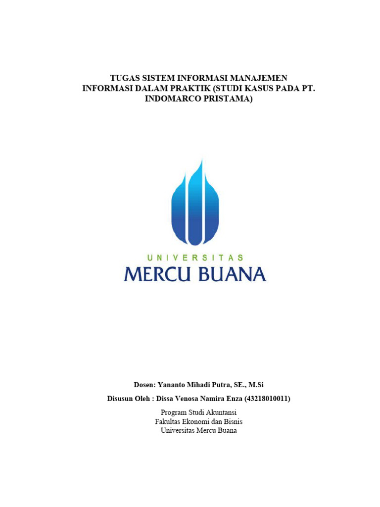Analisis Sistem Informasi Indomarco | PDF | Bisnis