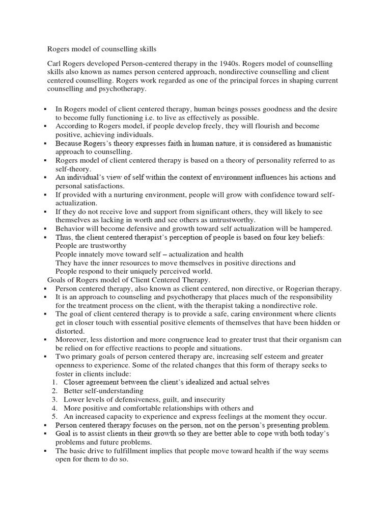 Model of Counselling Skills | PDF | Psychotherapy | Cognition