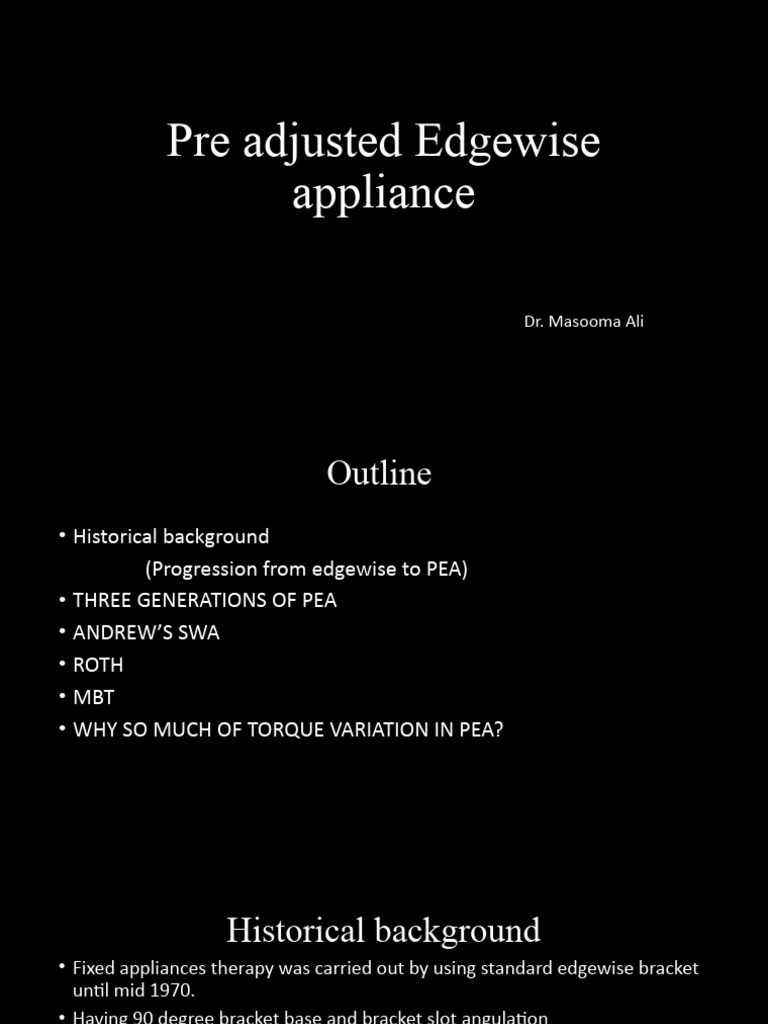 Evolution of Preadjusted Edgewise Appliances | PDF | Orthodontics | Mouth