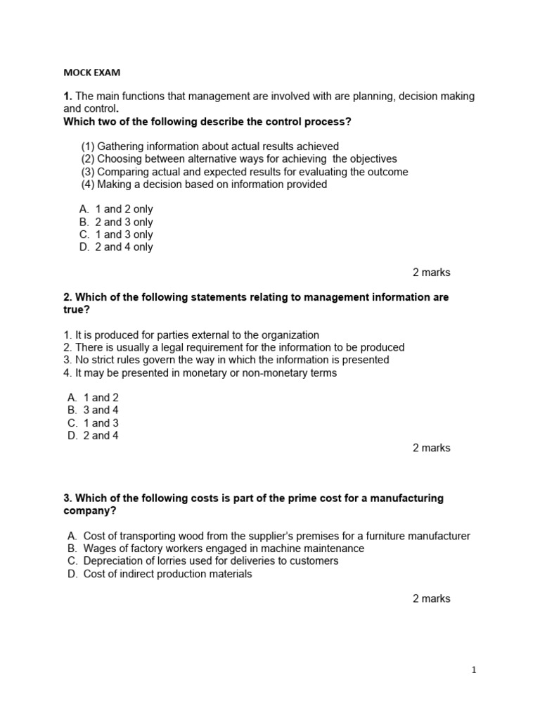 Bus146 Mock Exam Fall 2020 | PDF | Internal Rate Of Return | Cost