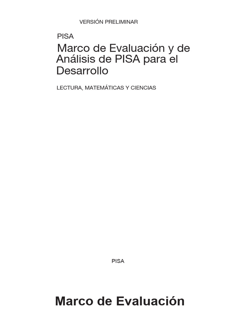 Ebook - PISA-D Framework - PRELIMINARY Version - SPANISH | PDF ... Ebook - PISA-D Framework - PRELIMINARY Version - SPANISH | PDF ...