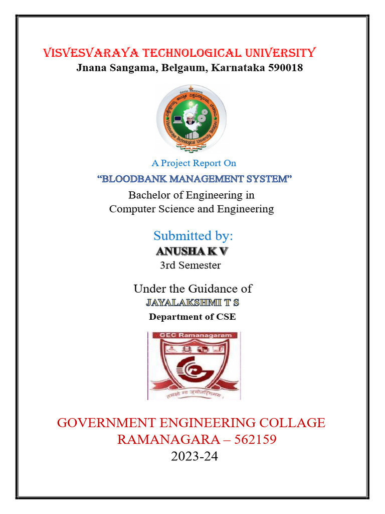 Visvesvaraya Technological University: Submitted by | PDF | Computer Science | Usability