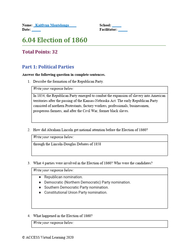 06-04 Task1 | PDF | Abraham Lincoln | Republican Party (United States)