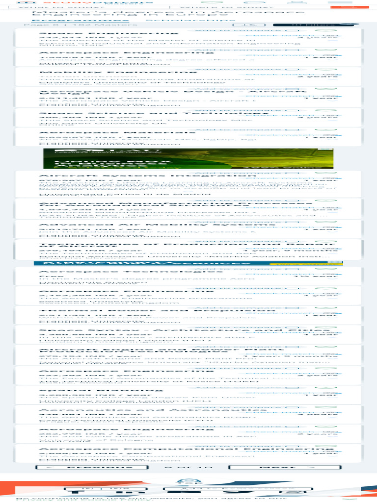 182 Master's Degrees in Aerospace Engineering in Europe - Mastersportal | PDF | Aerospace ...