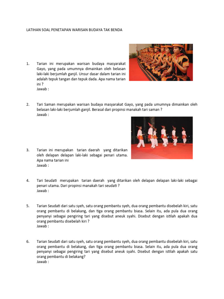 Materi Pembekalan Penetapan Warisan Tak Benda 2 | PDF | Seni