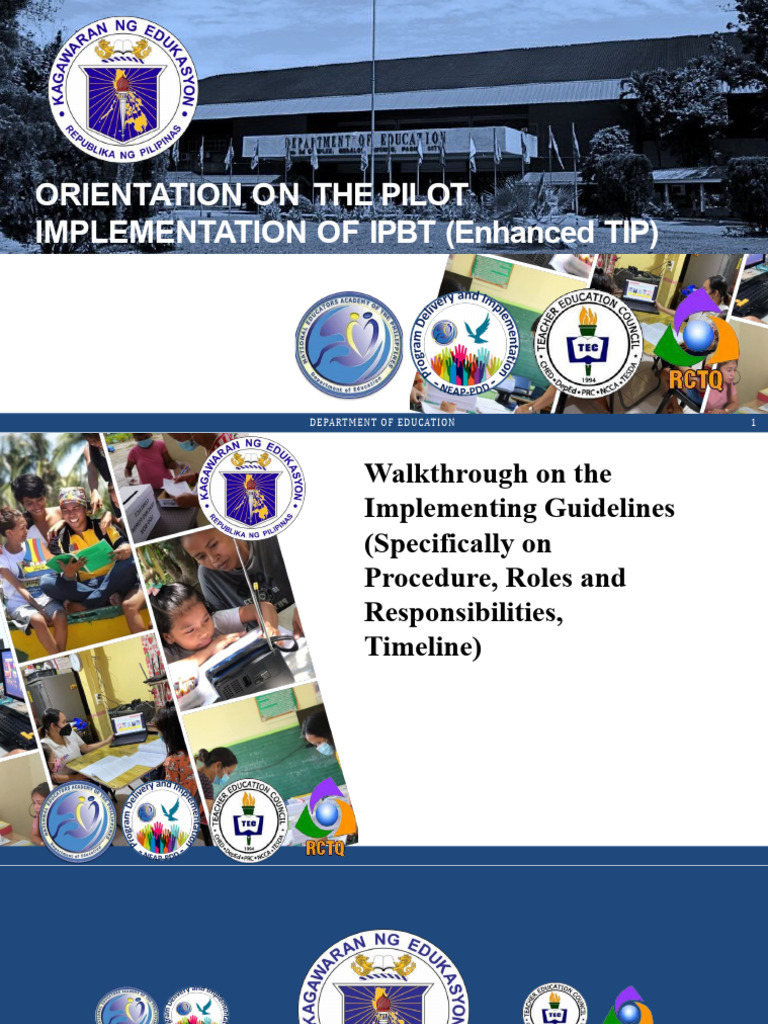 Walkthrough On The Implementing Guidelines Specifically On Procedure ...