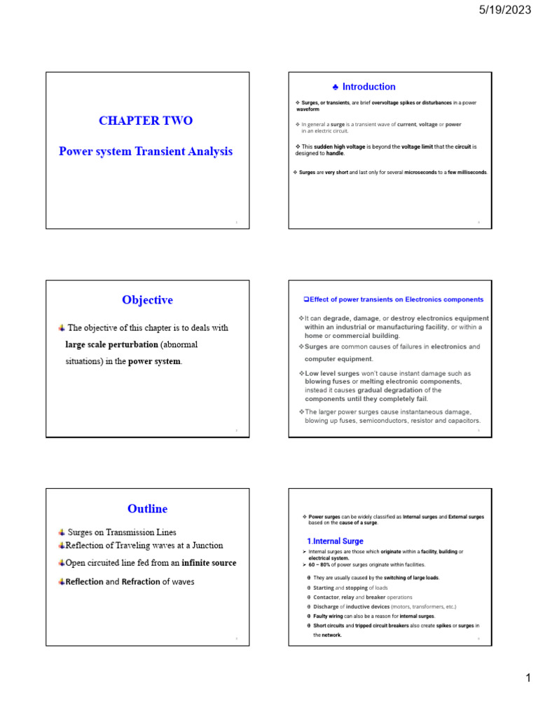 Ch2 Power System Transient Ps2 | PDF | Electric Power Transmission | Waves
