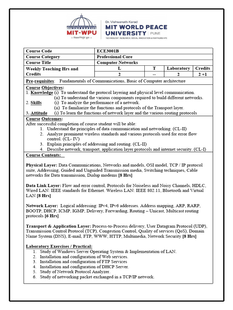 Syllabus and Structure | PDF | Cryptography | Internet Of Things