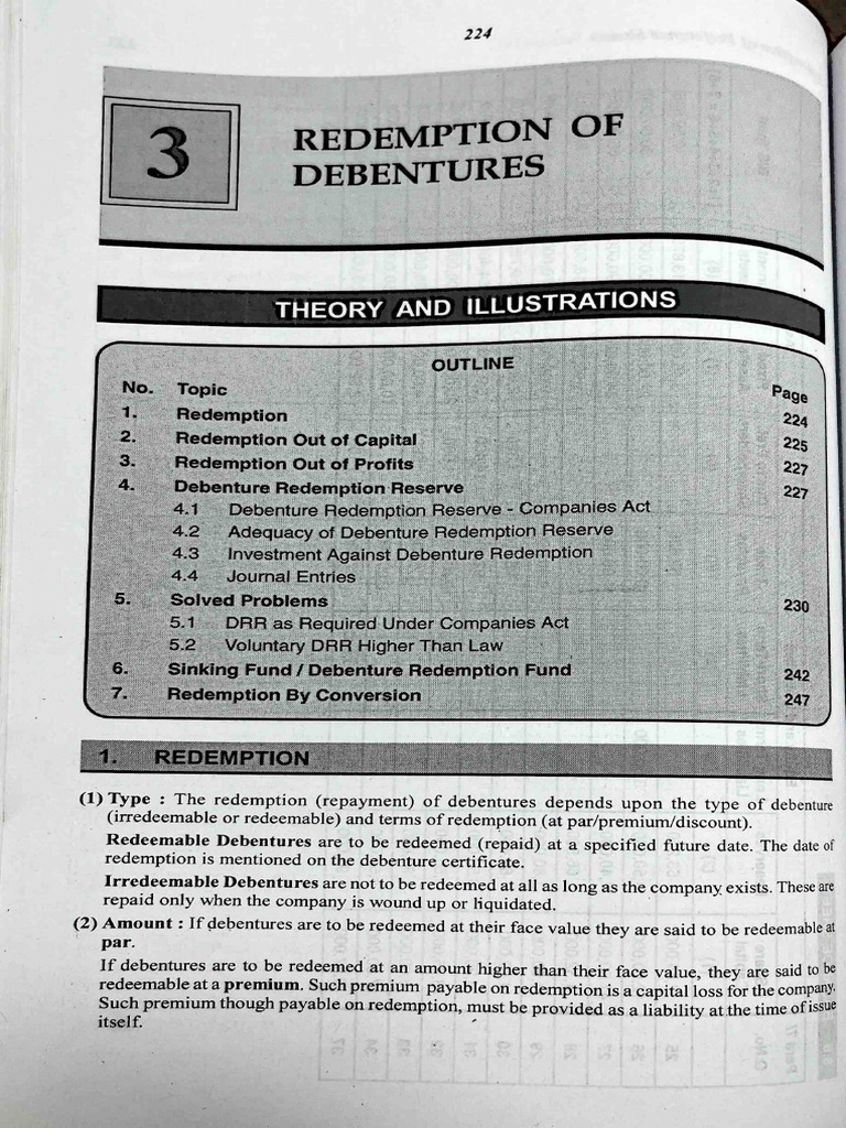 Redemption Of Debenture Pdf