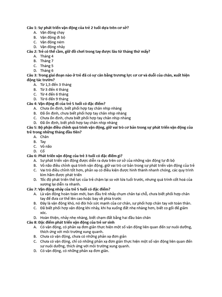 câu hỏi pp gdtc | PDF