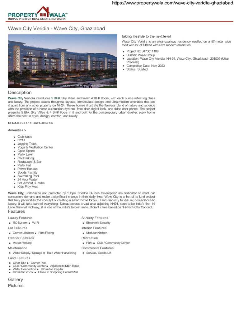 Luxury Living at Wave City Veridia | PDF | Buildings And Structures