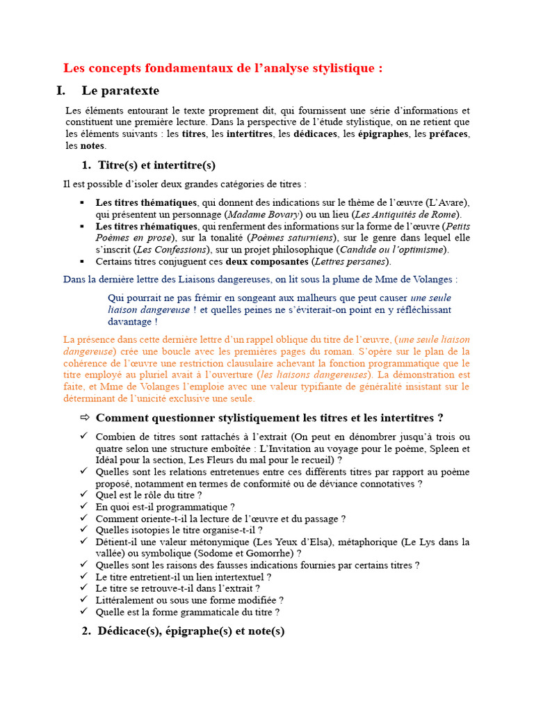 Analyse des titres et intertitres | PDF | Discours (linguistique) | Phrase
