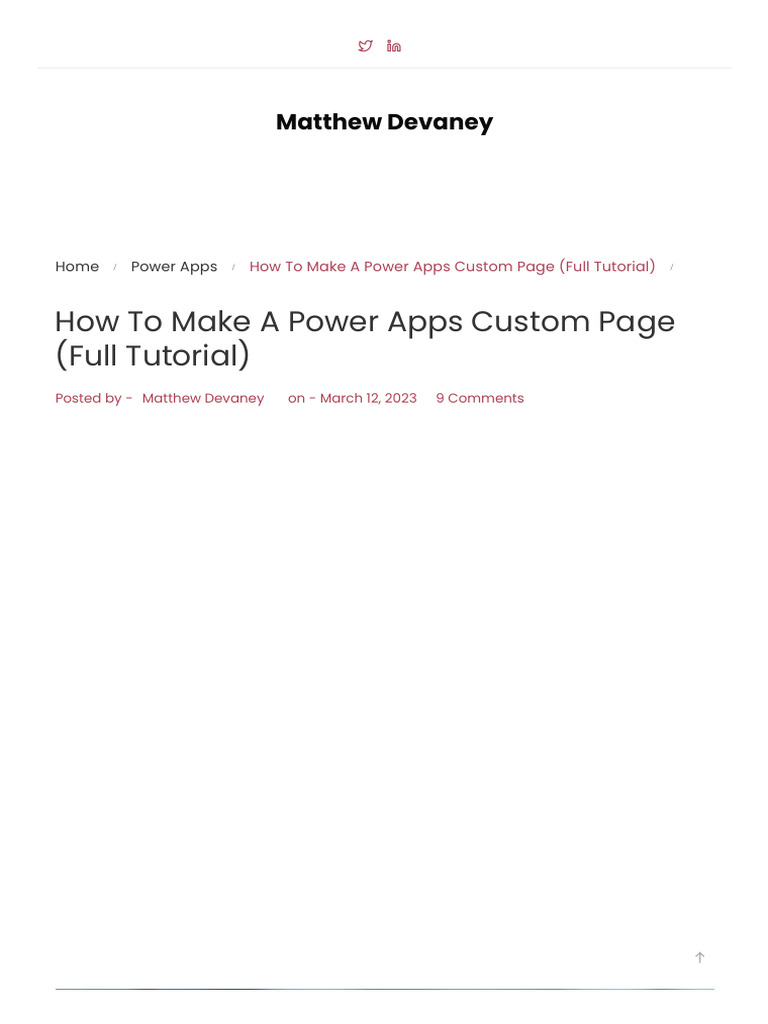 How To Make A Power Apps Custom Page (Full Tutorial) | PDF ...