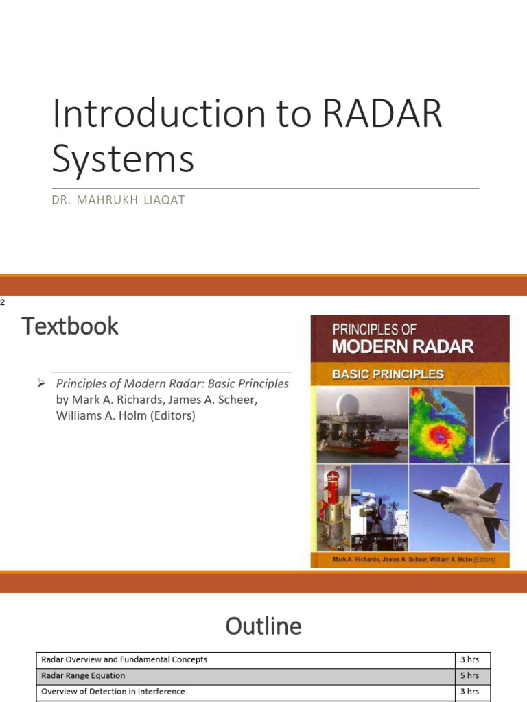 Radar Chapter 1 | PDF | Radar | Waves