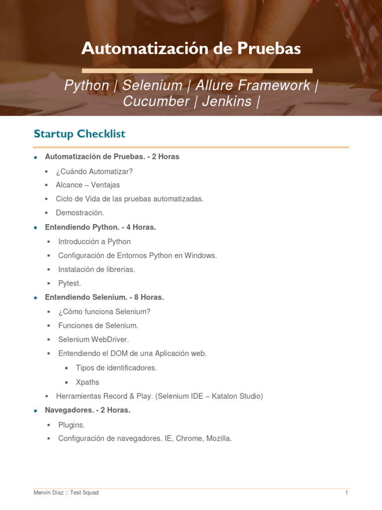 Temario | PDF | Selenio (software) | Informática