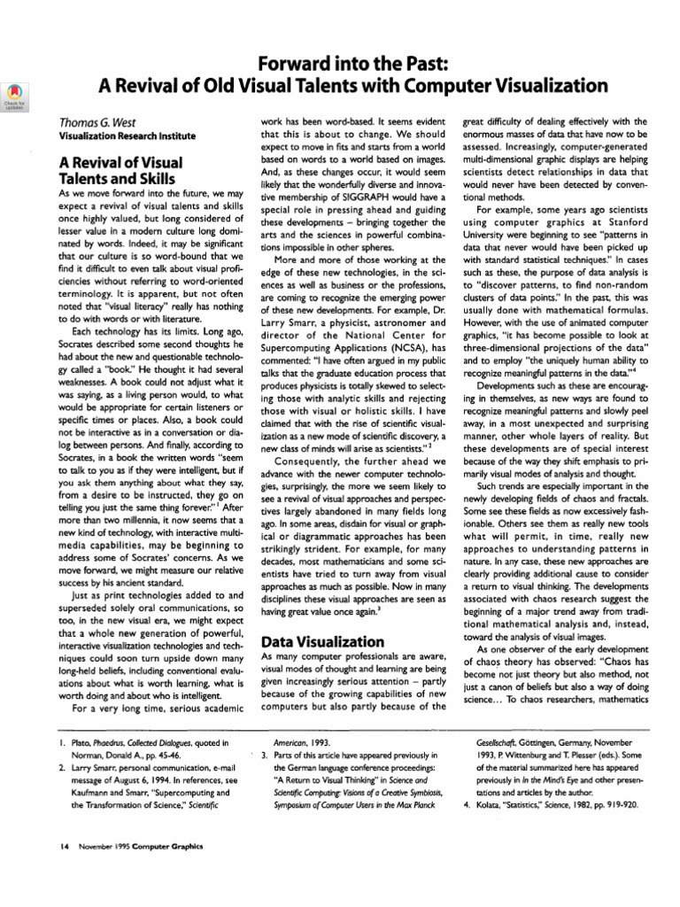A Revival of Old Visual Talents With Computer Visualization | Download Free PDF | Teaching ...
