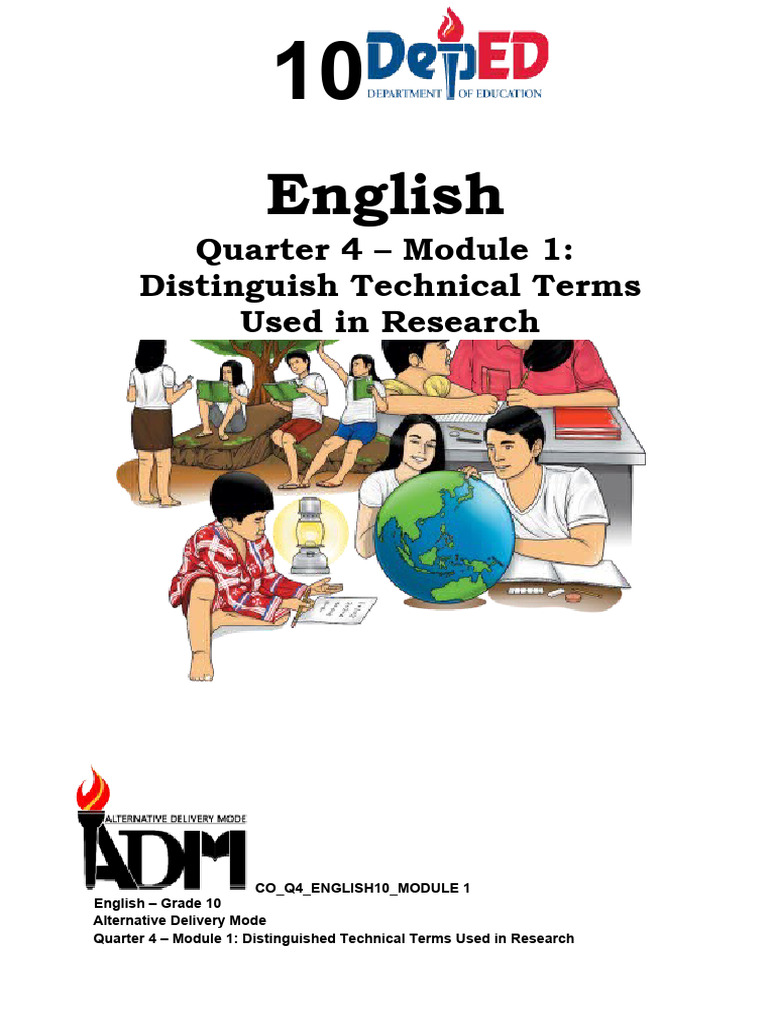 English10 - Mod1 - Distinguish Technical Terms Used in Research - Final ... English10 - Mod1 - Distinguish Technical Terms Used in Research - Final ...