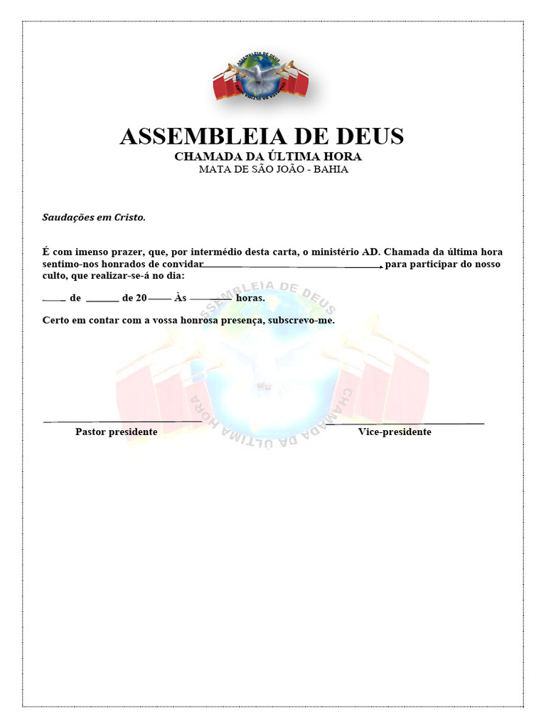 Carta Convite (PRÉ OFICINA) | PDF