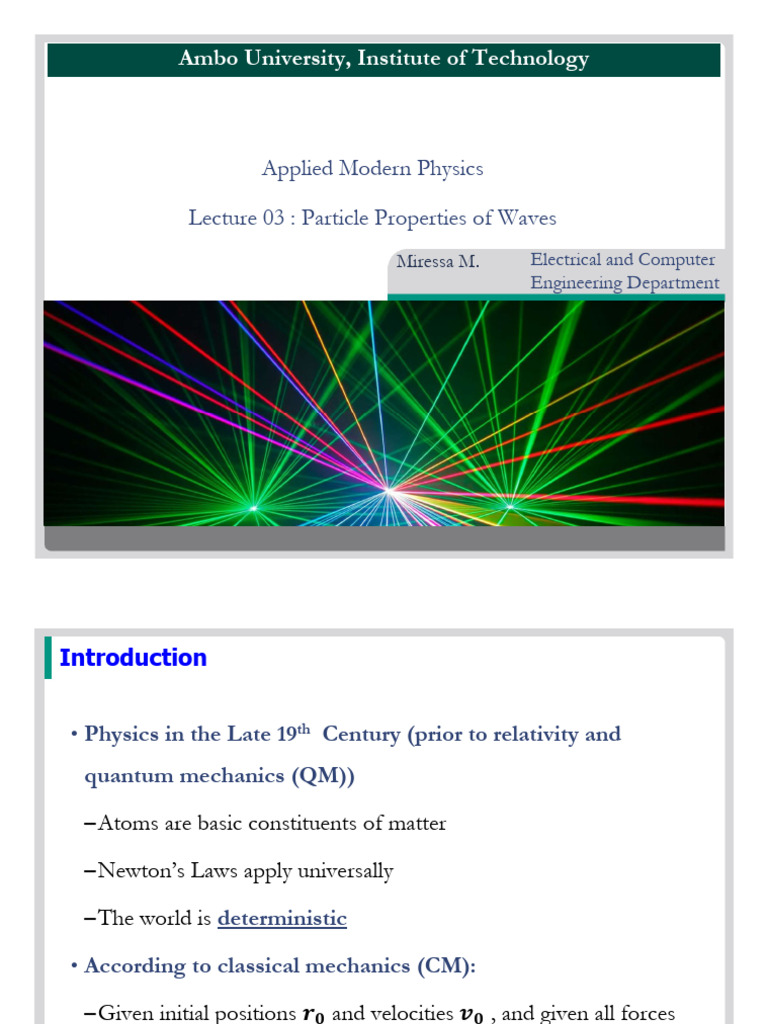 03 Particle Properties of Waves | PDF