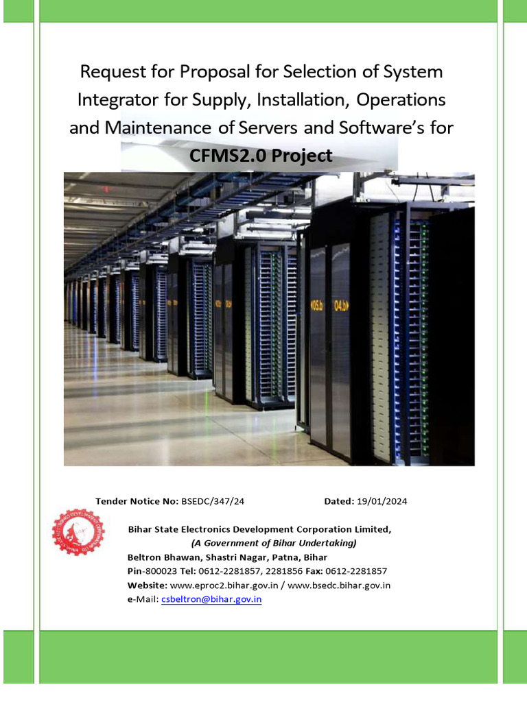 RFP - CFMS 2.0 Infrastructure | PDF | Request For Proposal | Cloud Computing