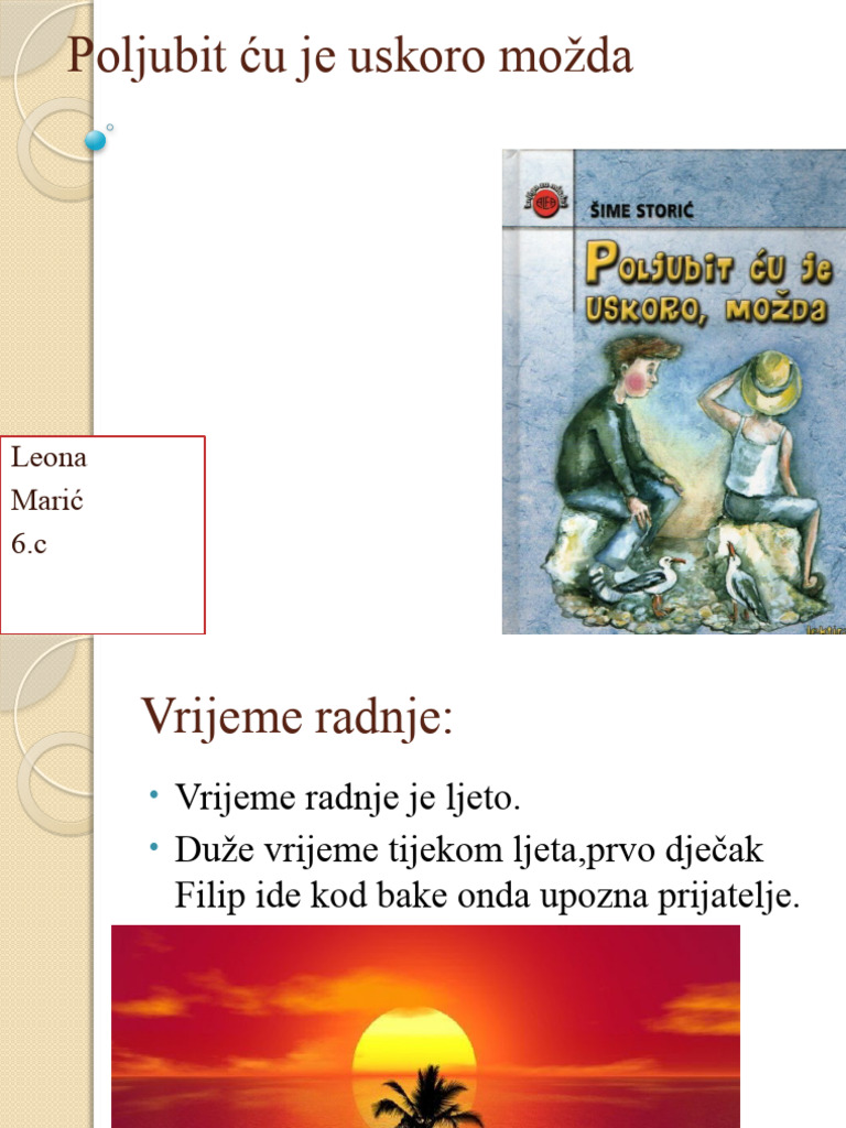 Lektira Poljubit Cu Je Uskoro Mozda | PDF