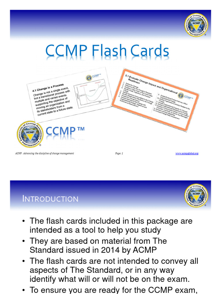 ACMP - CCMP Flash Cards - Full Deck | PDF