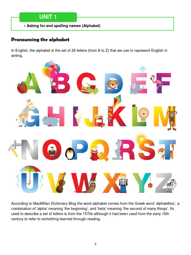 Unit 1, Lesson 1 (Notes) | PDF | Alphabet | Phoneme