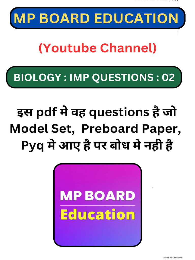 Biology - Imp 02 | PDF