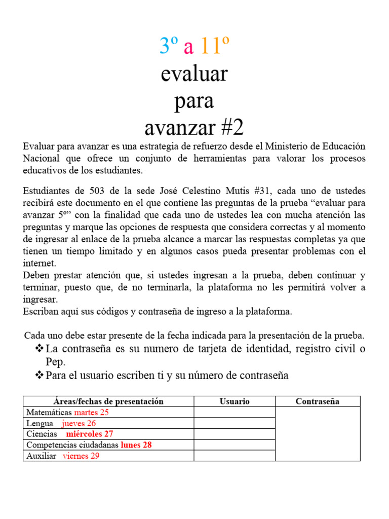 Cuadernillo #2 Evaluar para Avanzar | PDF | Agua | Tierra