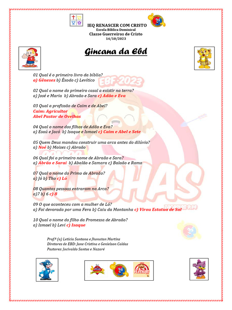 Gincana Da EBD | PDF