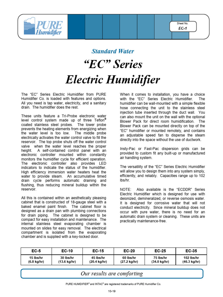 Humidifier Catalog | PDF | Duct (Flow) | Home Appliance