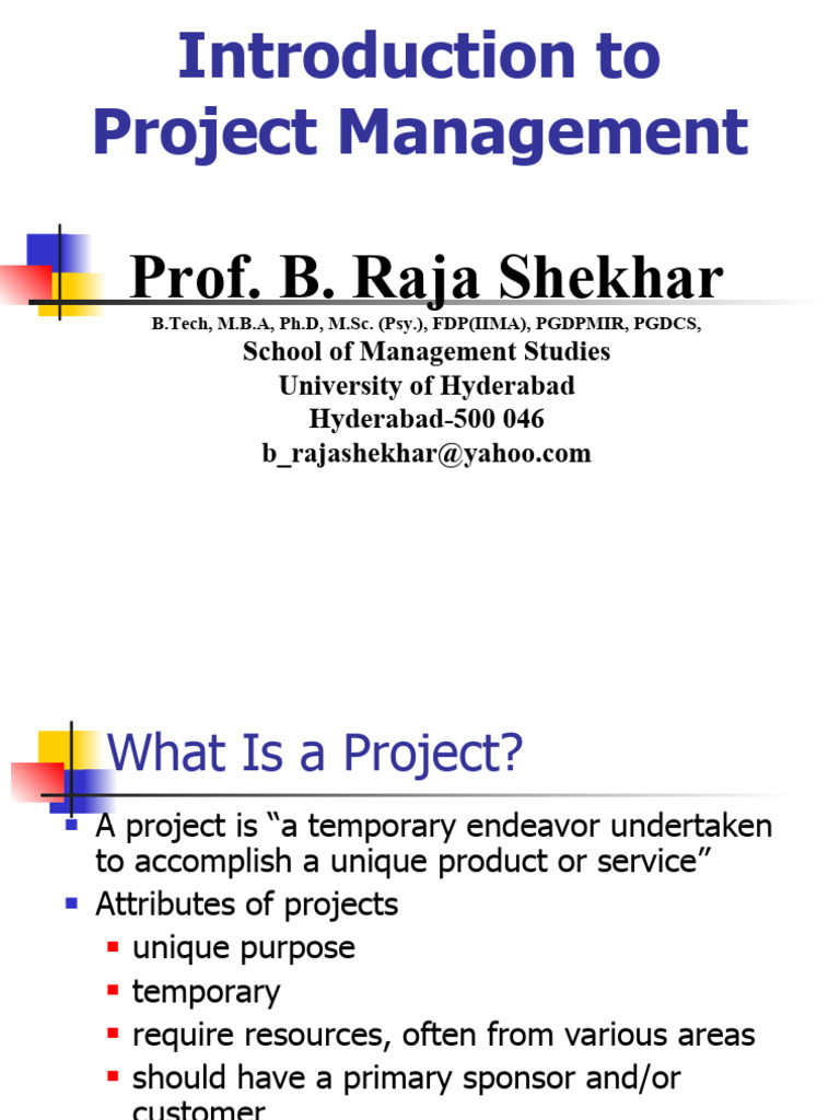 Project Management Power Point Presentation PPT PDF Notes | Download ...