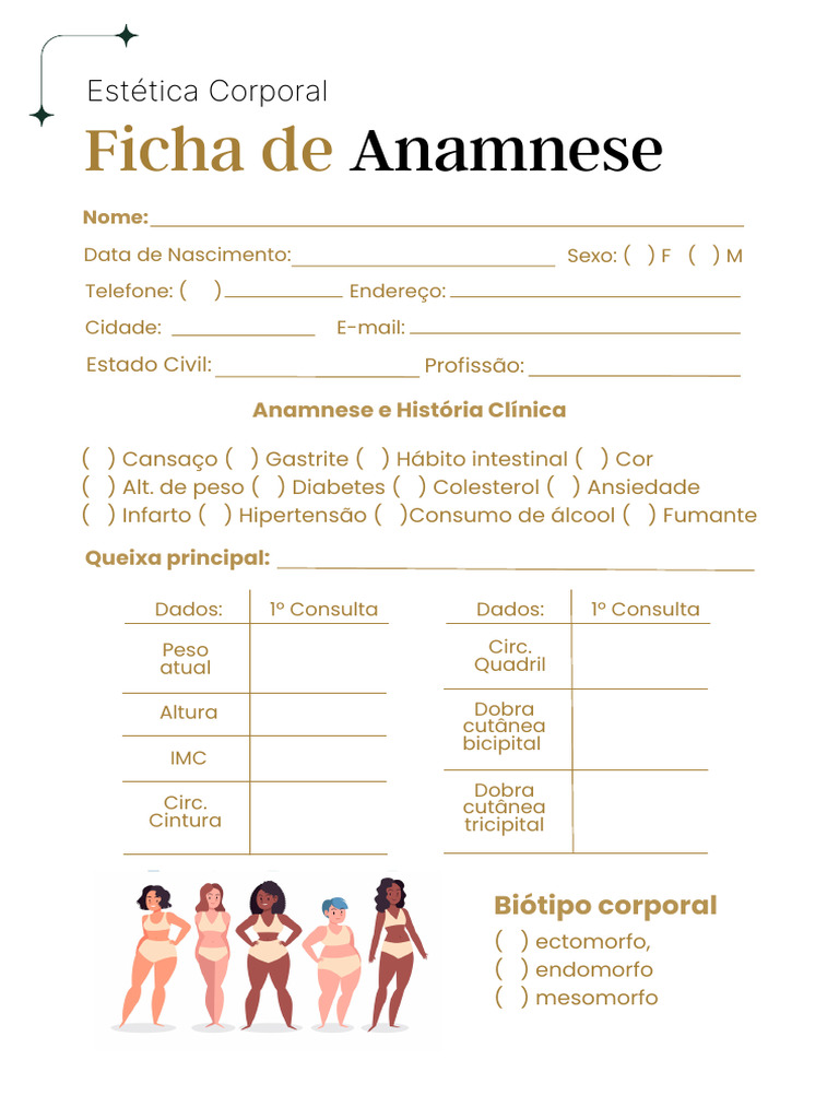 Ficha de Anamnese - Corporal | PDF | Diabetes | Medicina Clínica