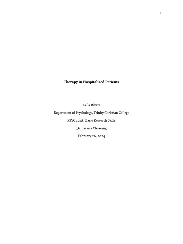 Lit Review Rough Draft | PDF | Art Therapy | Palliative Care