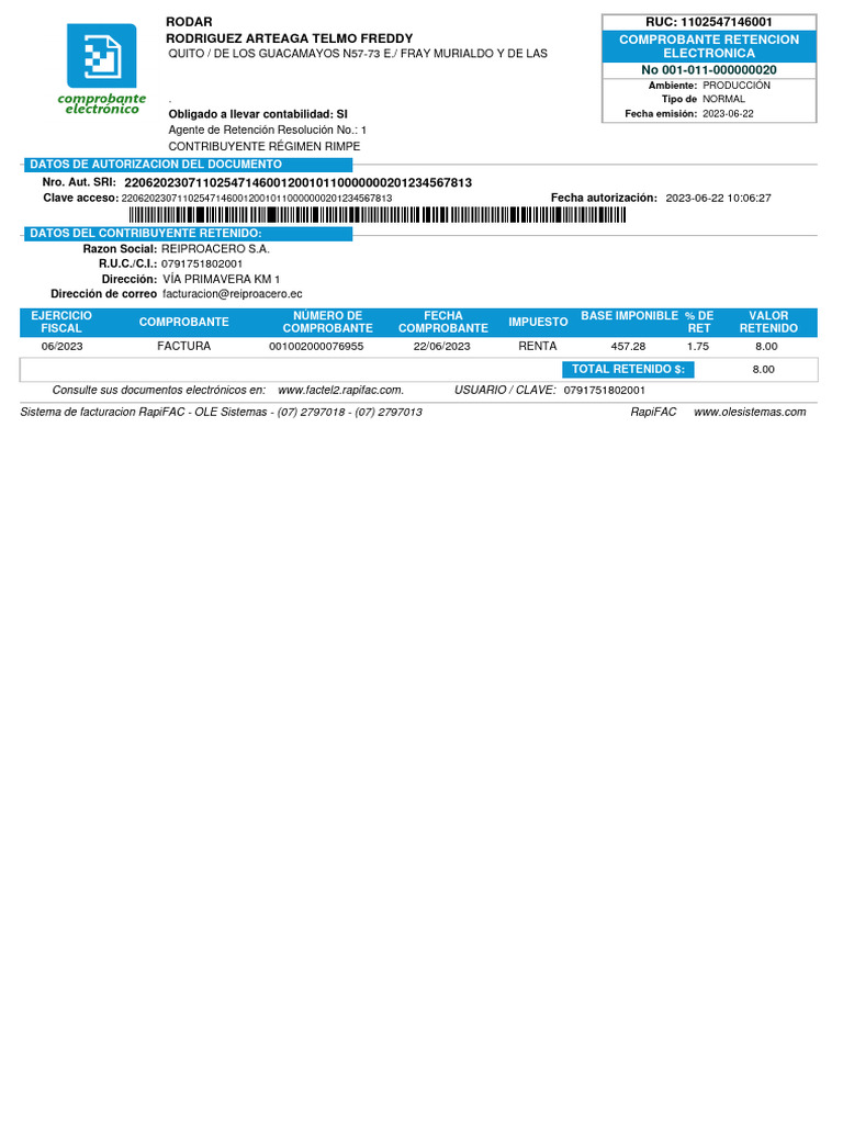 Reipro | PDF | Finanzas y dinero