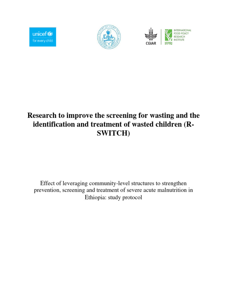 R-SWITCH: Enhancing SAM Treatment in Ethiopia | PDF | Malnutrition ...
